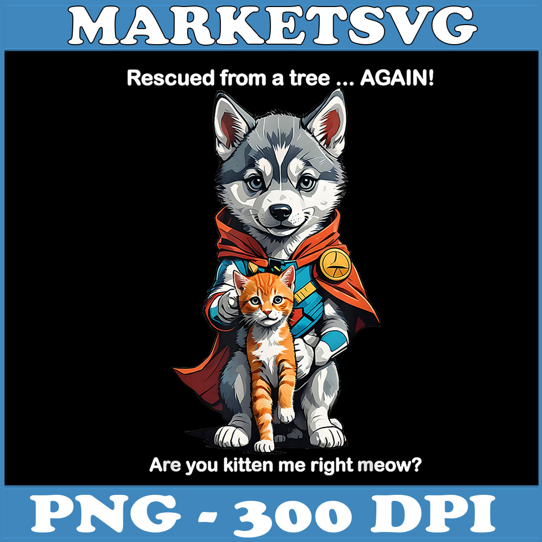Cute Adorable Png, Funny Gift Png, Superhero Husky Png, Pupp | Inspire ...