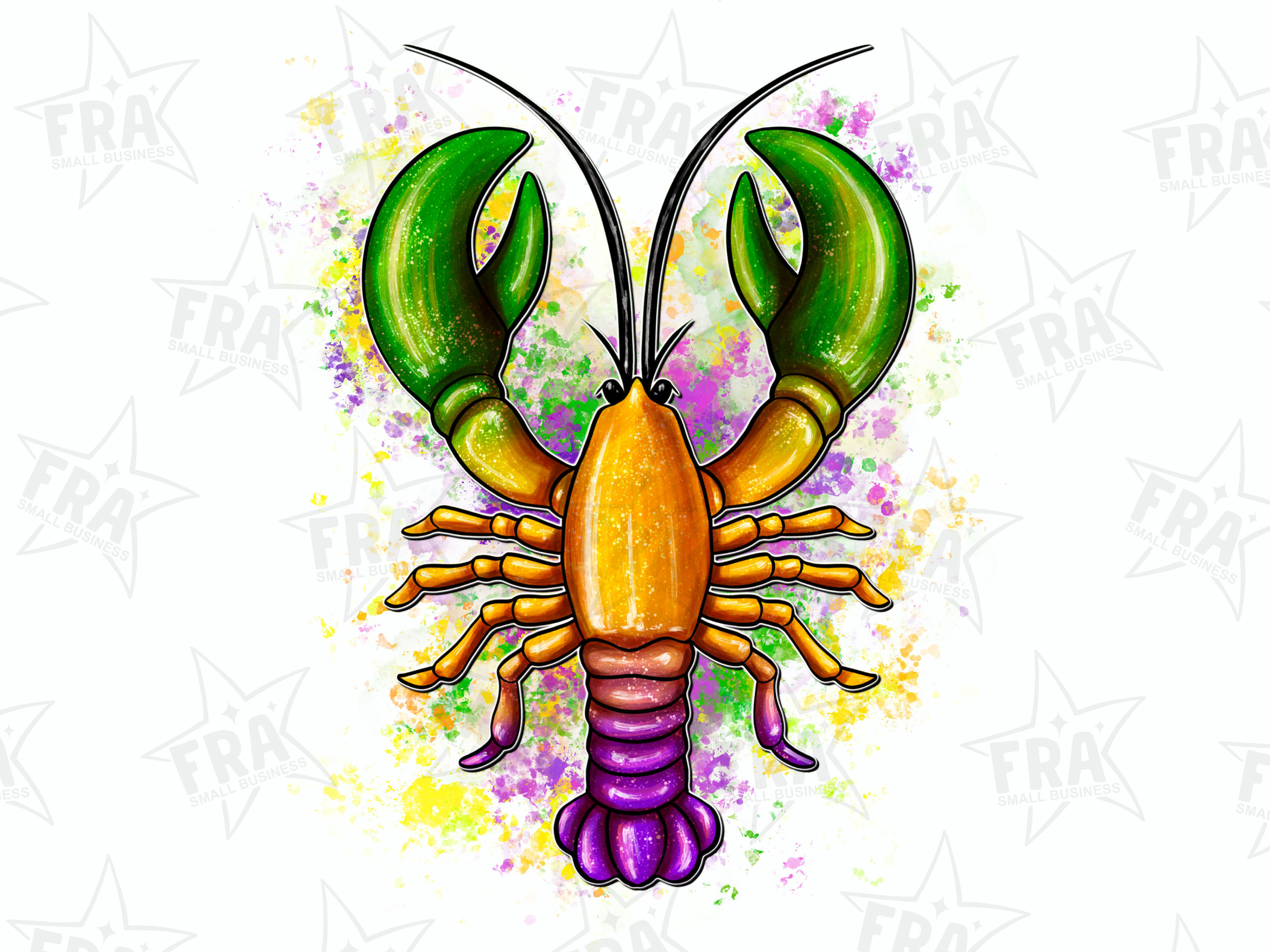 Mardi Gras crawfish png sublimation design download, Happy M | Inspire ...