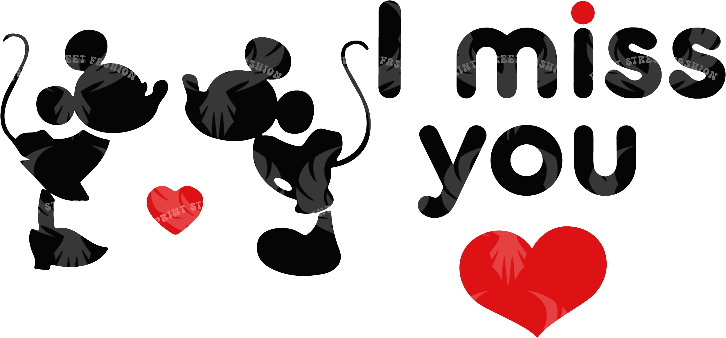 Mickey & Minnie I Miss You SVG Digital Download | Inspire Uplift