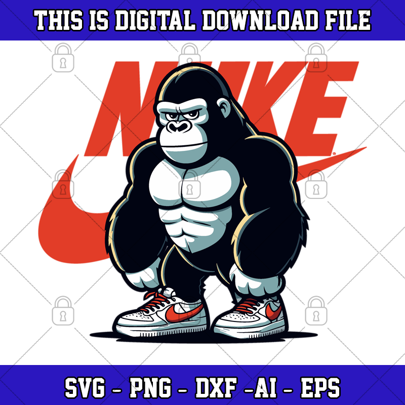 Gorilla Nike SVG, Nike Logo SVG, Fashion Brands SVG, Brand L - Inspire ...