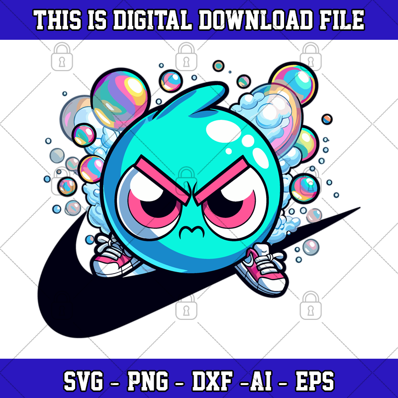 Bubbles Cartoon 02 Nike SVG, Nike Logo SVG, Fashion Brands S - Inspire ...