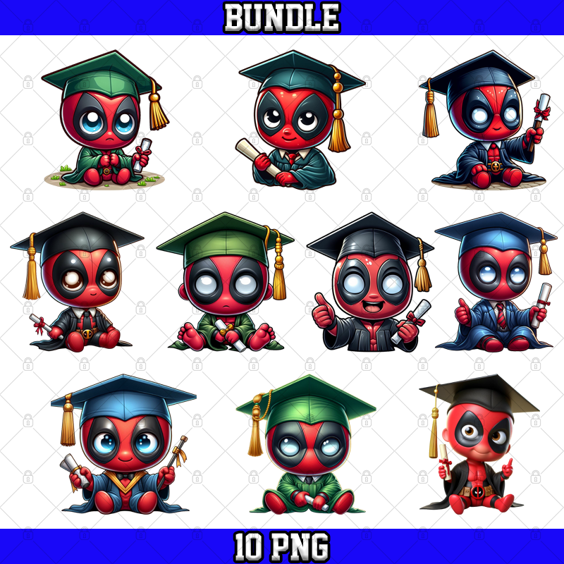 Baby deadpool graduation bundle PNG, deadpool Logo PNG, Baby - Inspire ...