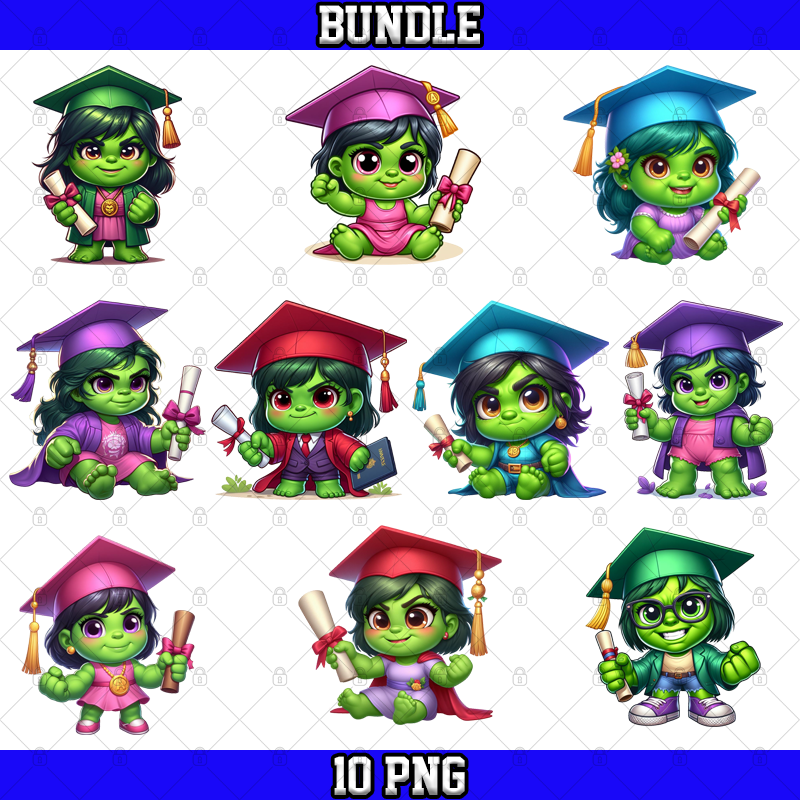 Baby she hulk graduation bundle PNG, she hulk Logo PNG, Baby - Inspire ...