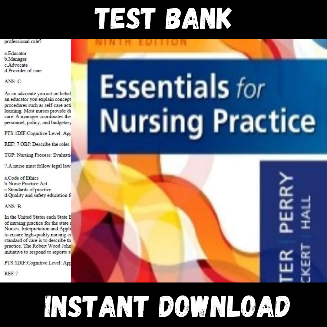 Test Bank for Essentials for Nursing Practice 9th Edition Po | Inspire ...