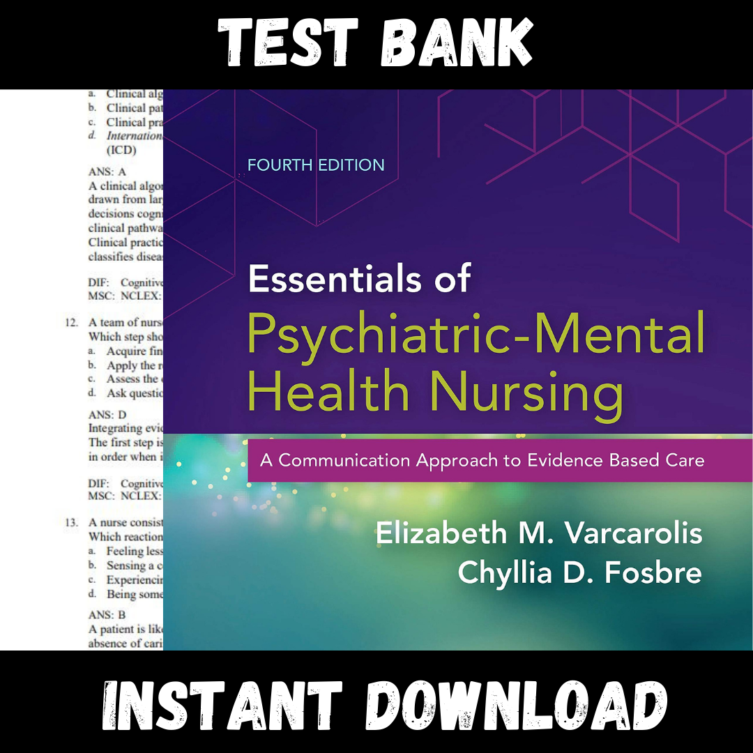 Test Bank for Essentials of Psychiatric Mental Health Nursin | Inspire ...