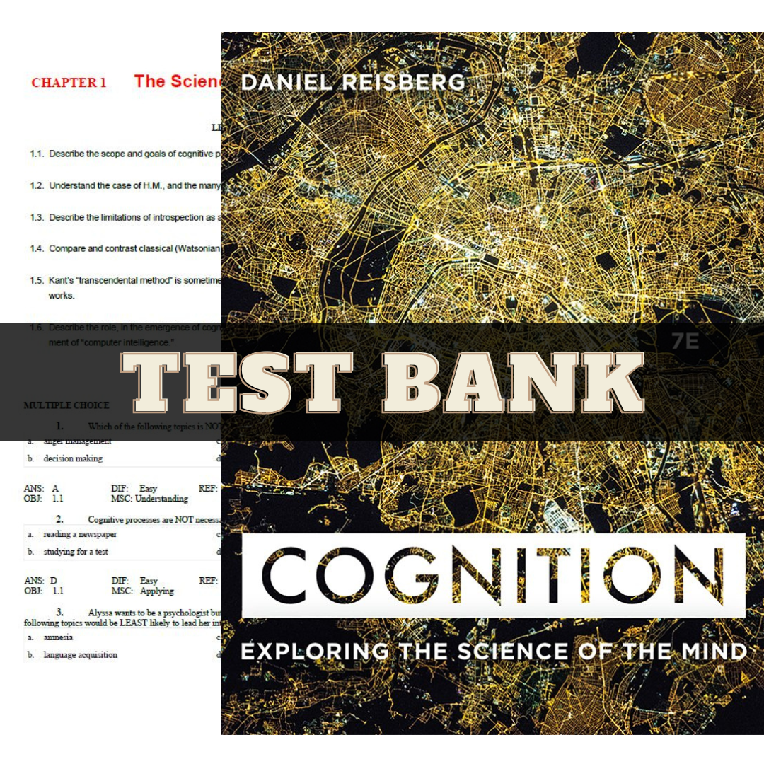 Cognition Exploring the Science of the Mind 7th Edition Dani | Inspire ...
