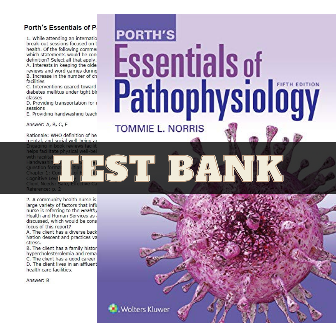Porth's Essentials of Pathophysiology 5th Edition by Tommie | Inspire ...