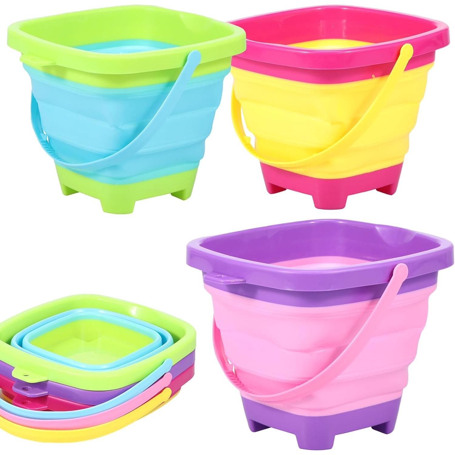 Foldable Silicone Beach Bucket for Kids – Collapsible Sand | Inspire Uplift