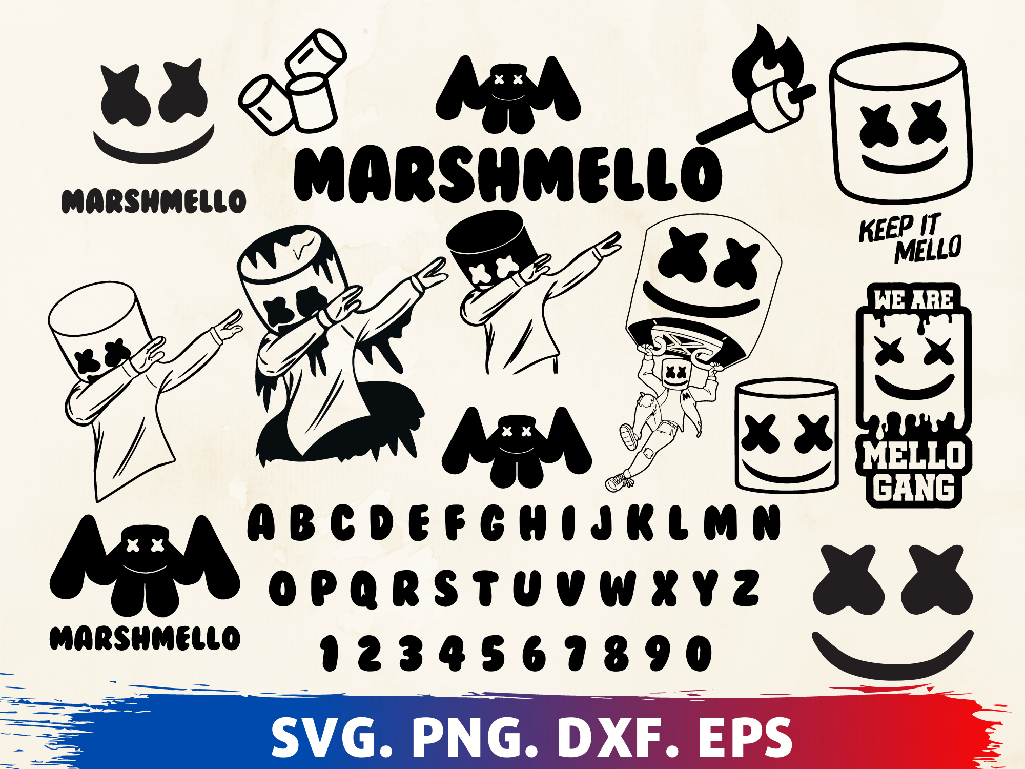 Big SVG Bundle, Digital Download, Marshmello svg, Marshmello | Inspire ...