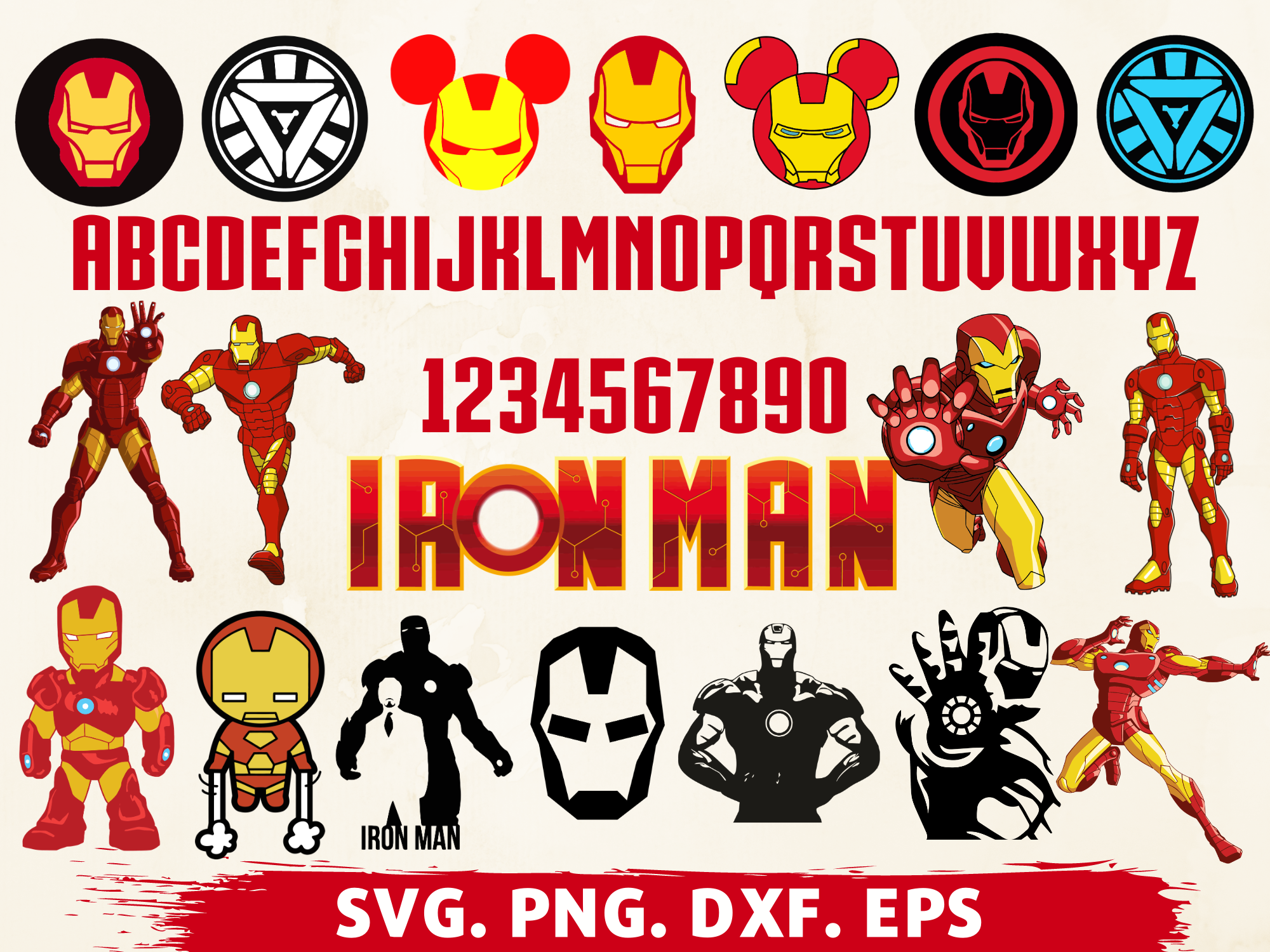 Big SVG Bundle, Digital Download, Iron Man svg, Iron Man png - Inspire ...