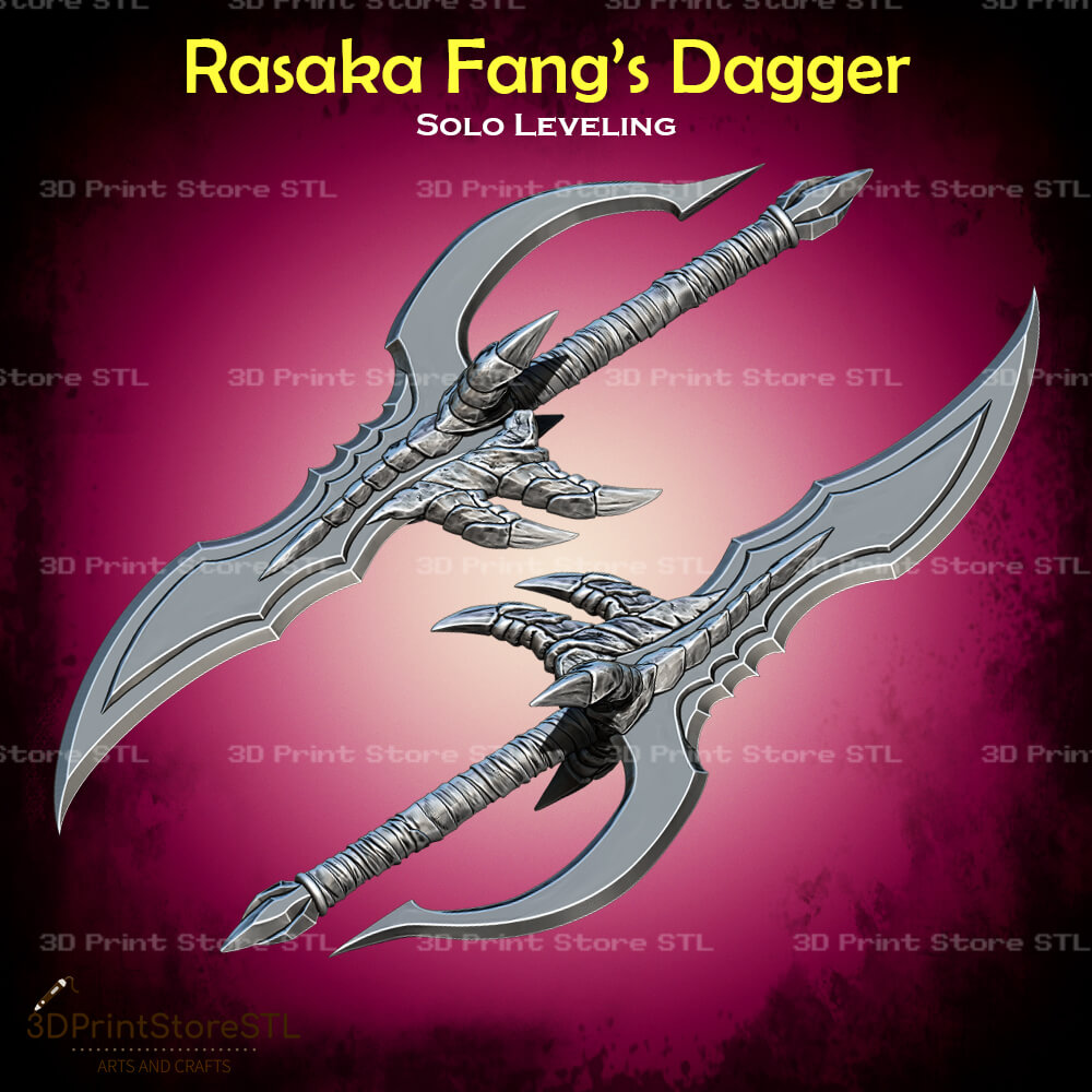 Rasaka Fang Dagger Cosplay Solo Leveling - 3D STL File | Inspire Uplift