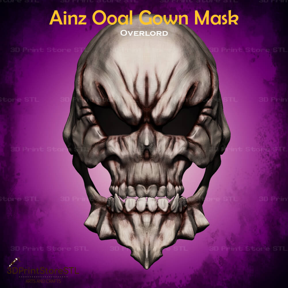 Ainz Ooal Gown Mask Cosplay OverLord - STL File 3D print | Inspire Uplift