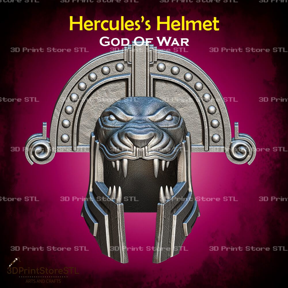 Hercules Helmet Cosplay God of War - STL File 3D print model | Inspire ...