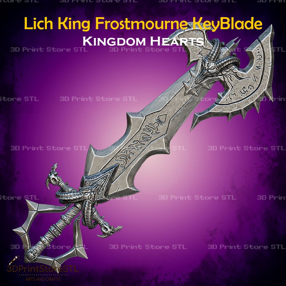 Lich King Frostmourne Blade Cosplay Kingdom Hearts - STL | Inspire Uplift