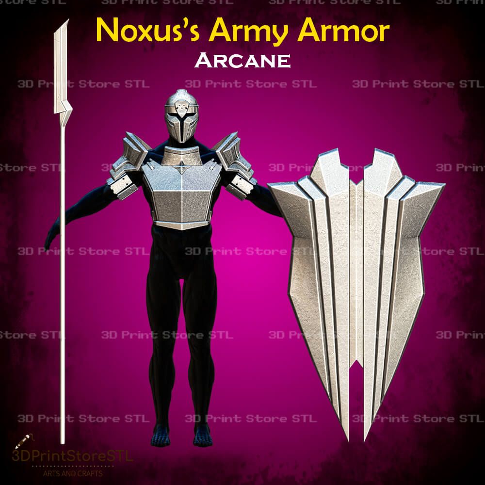 Noxus Army Armor Cosplay Arcane - STL File 3D print model | Inspire Uplift