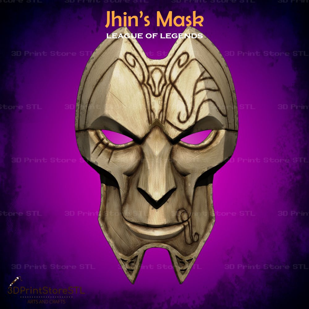 Jhin Mask Cosplay League of Legends - STL File | Inspire Uplift