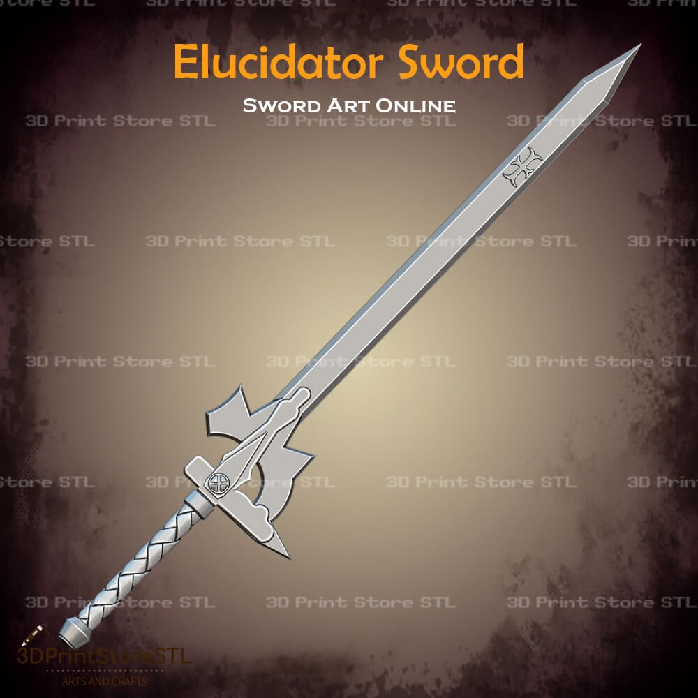 Elucidator Sword Cosplay Sword Art Online - STL File | Inspire Uplift