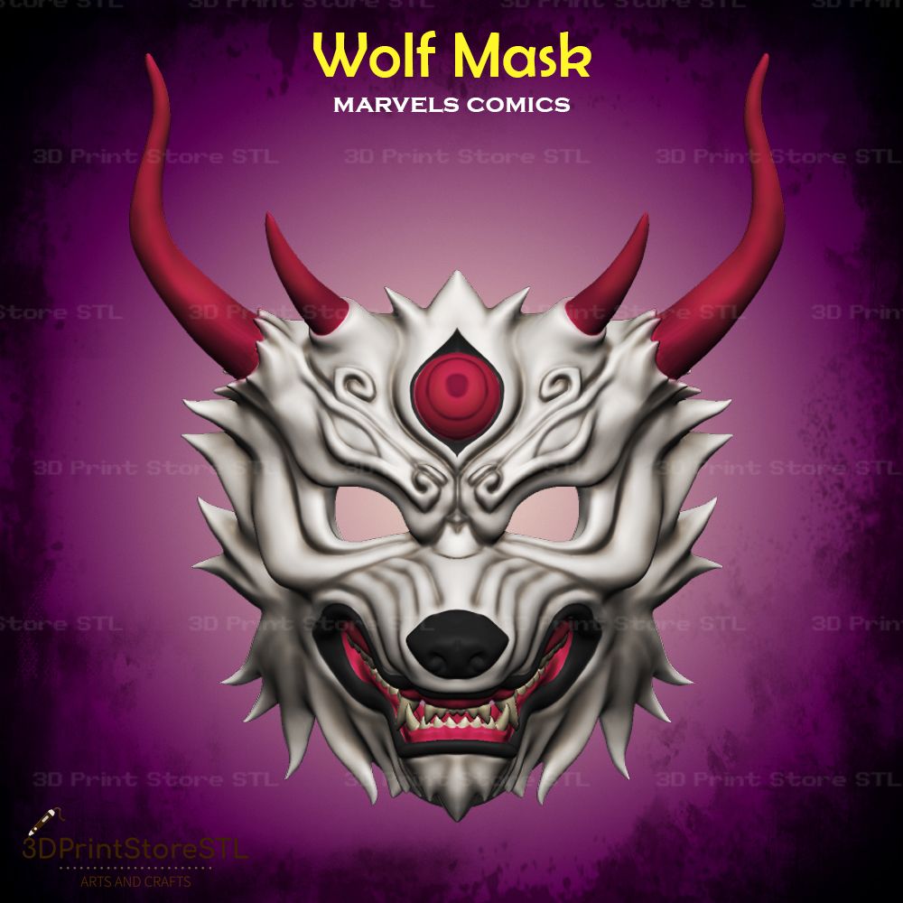 Mask Wolf Cosplay - STL File 3D print model | Inspire Uplift