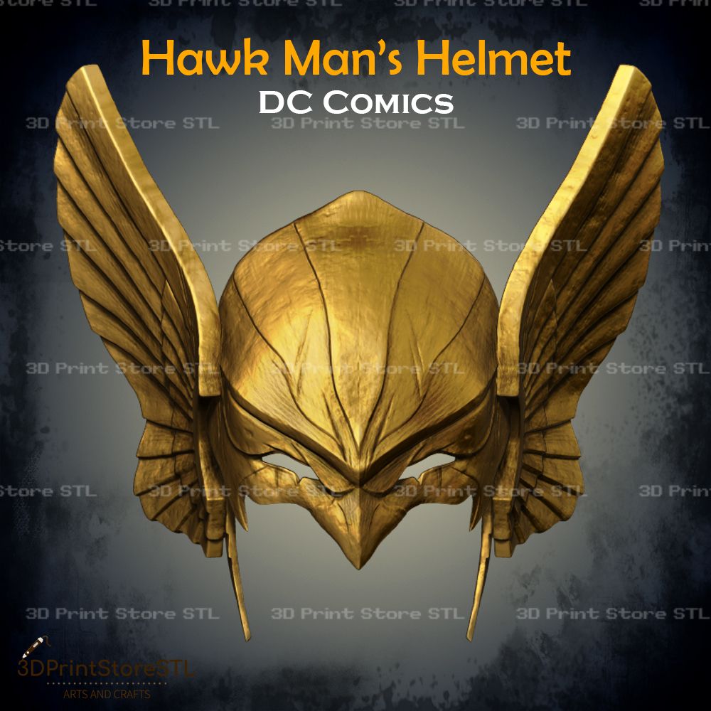 Hawkman Helmet Cosplay DC Comics - STL File 3D print model | Inspire Uplift