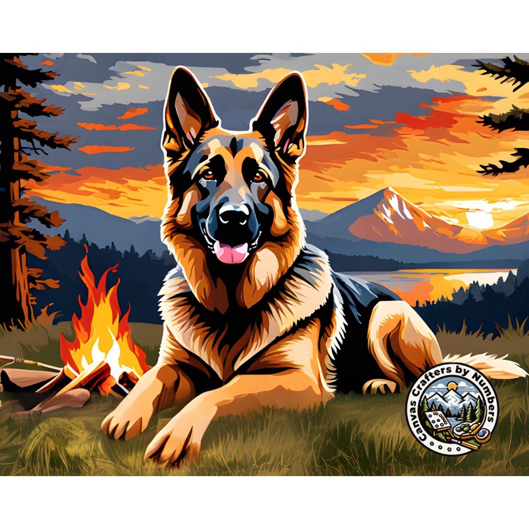 Paint by Number - German Shepherd, DIY Digital Paint by Numb - Inspire ...