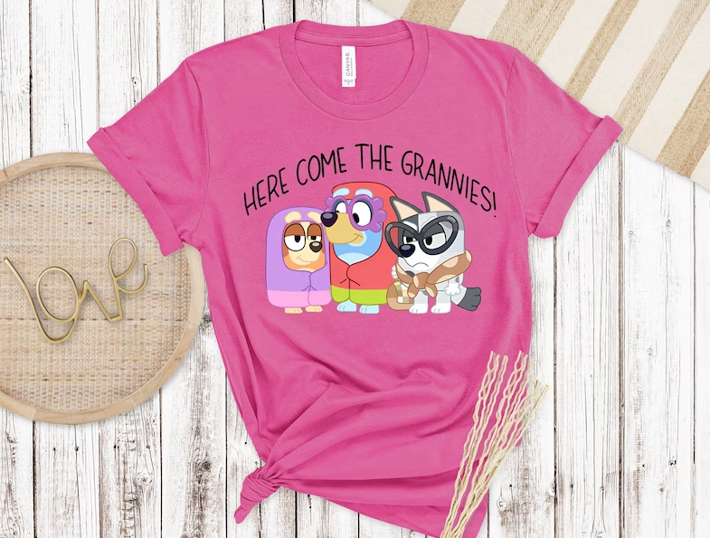 Here Comes the Grannies Bluey Shirt, Bluey shirt, Bluey Char | Inspire ...