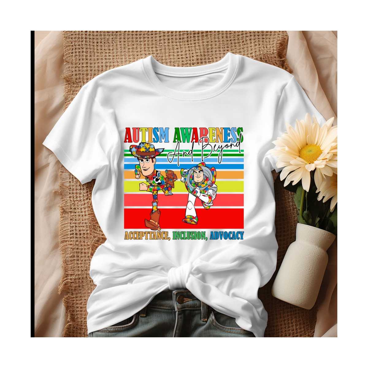 Woody Buzz Lightyear Autism Awareness And Beyond Shirt.jpg | Inspire Uplift