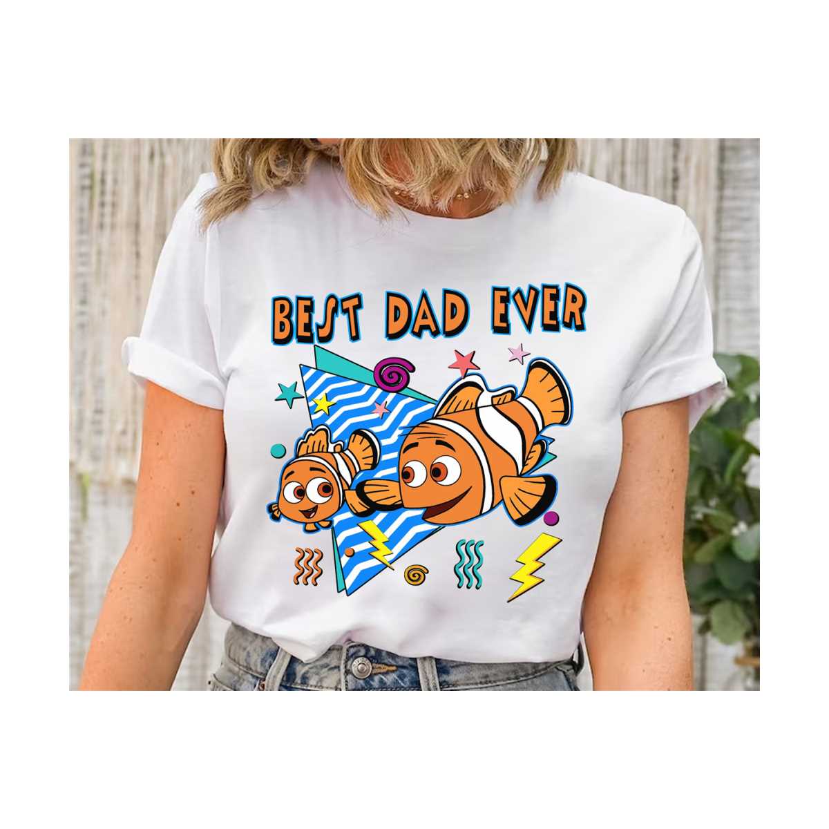 Disney Finding Nemo Best Dad Ever Marlin & Nemo Retro 90s Ts | Inspire ...