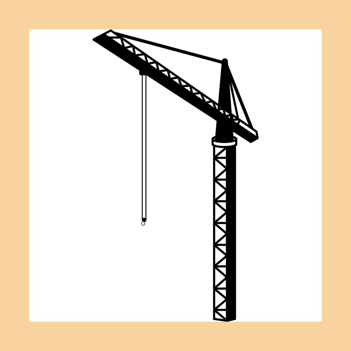 Tower Crane SVG Monogram, Crawler Crane - Inspire Uplift
