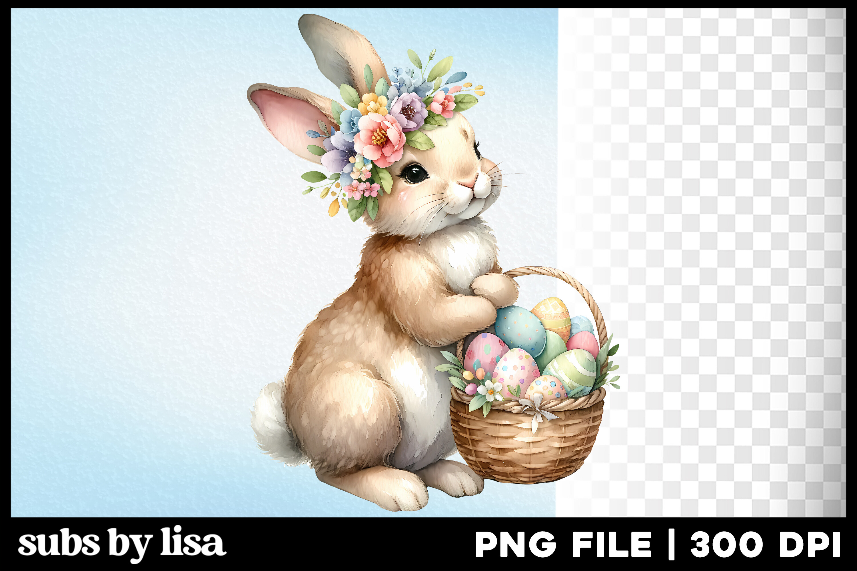 Easter Bunny Easter Eggs Clipart - Inspire Uplift