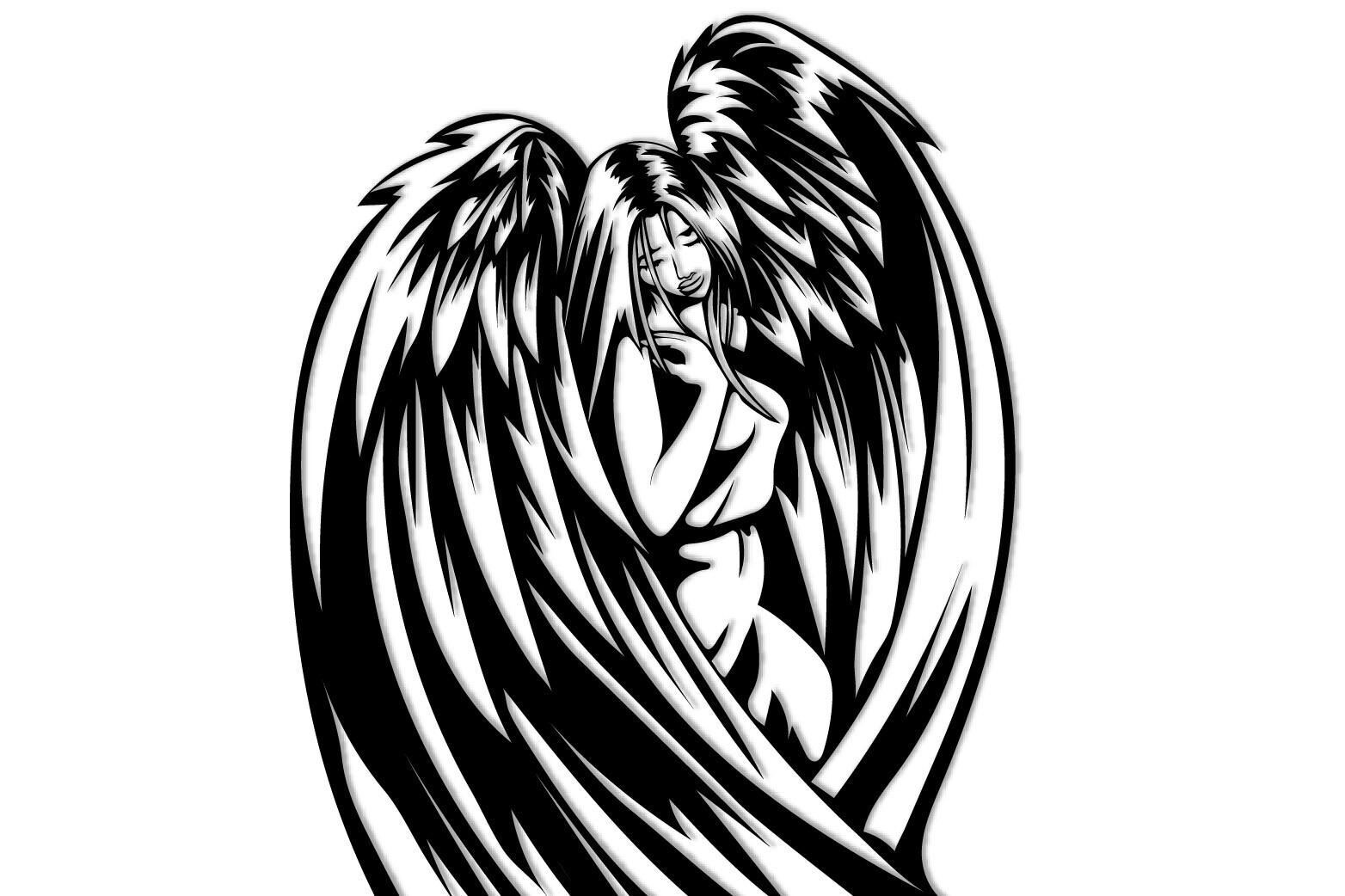 Angel vector graphics, Female angel svg, Angel clipart, Ange | Inspire ...