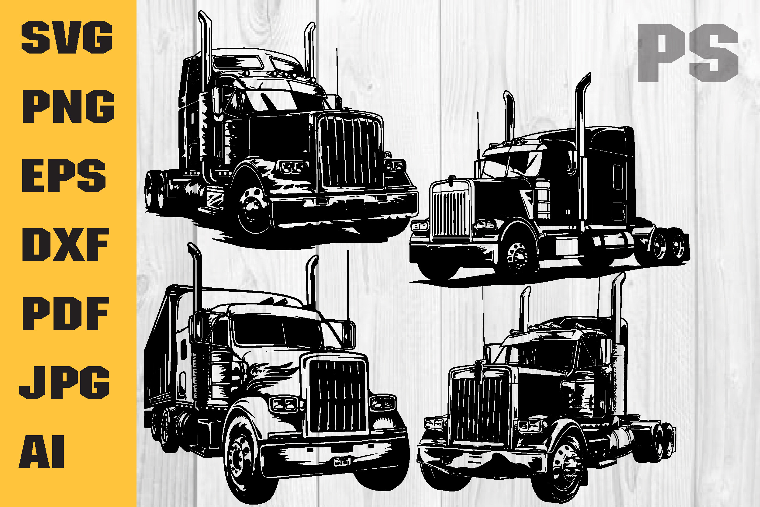 Semi Truck SVG Bundle, Truck Driver svg, Trucker svg, Semi T | Inspire ...