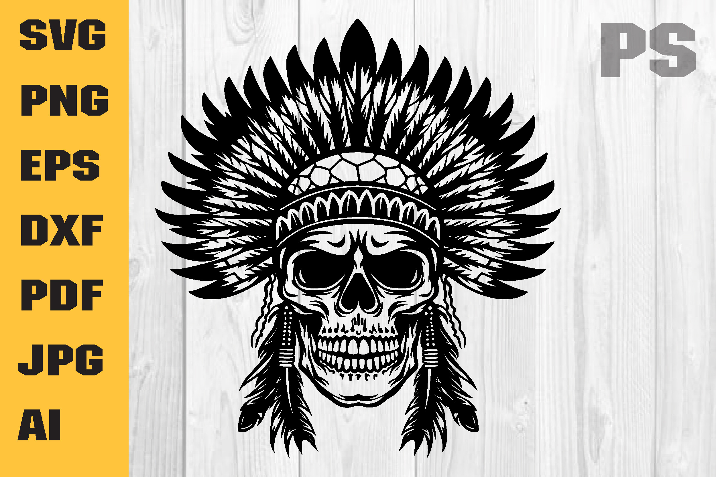 Indian Skull Svg File | Native American Skull Svg | Teepee S | Inspire ...