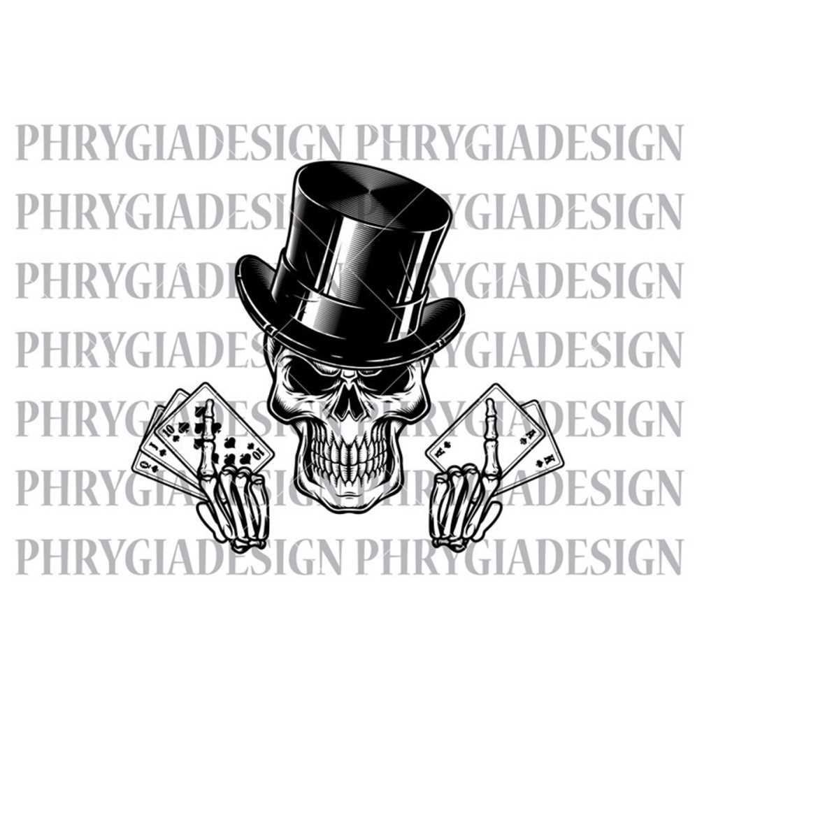 Skull Gambler Svg , Poker Cards Svg , Royal Flush Svg , Poke | Inspire ...
