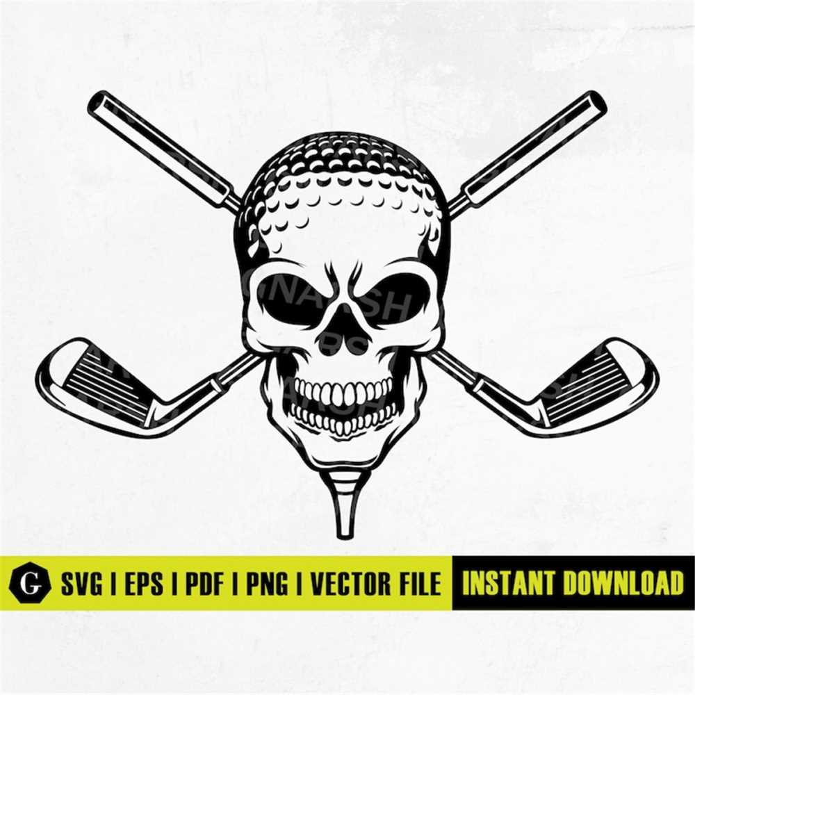 Golf Skull Svg | Golf Logo Svg | Skull Svg | Golf Svg | Golf | Inspire ...