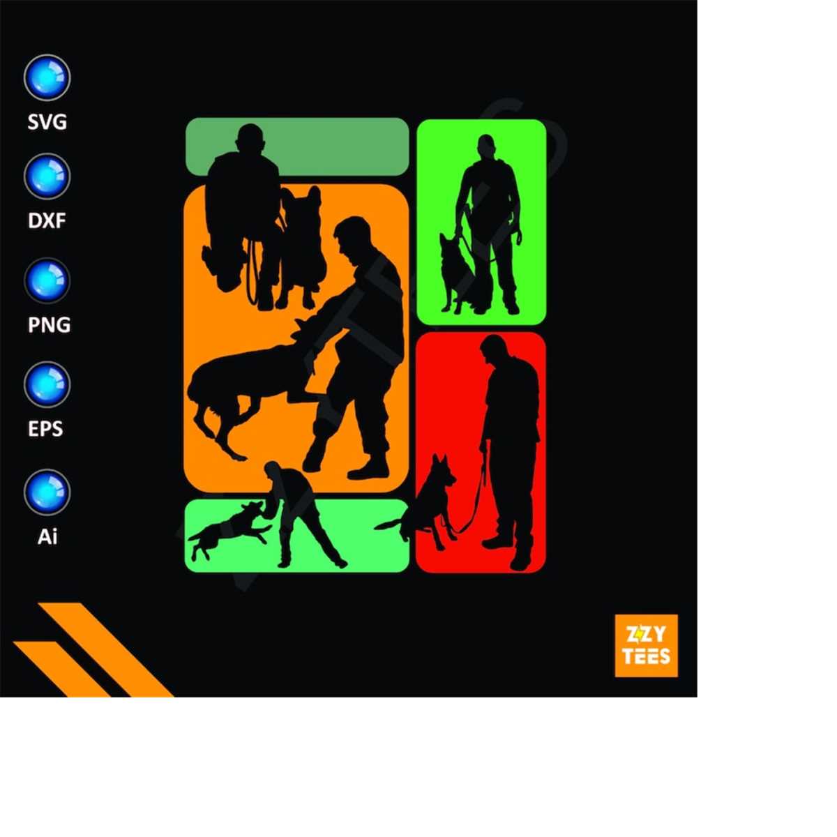 K9 Handlers SVG, Retro Svg, K9 Cut file, K9 Vector, Trainer | Inspire ...