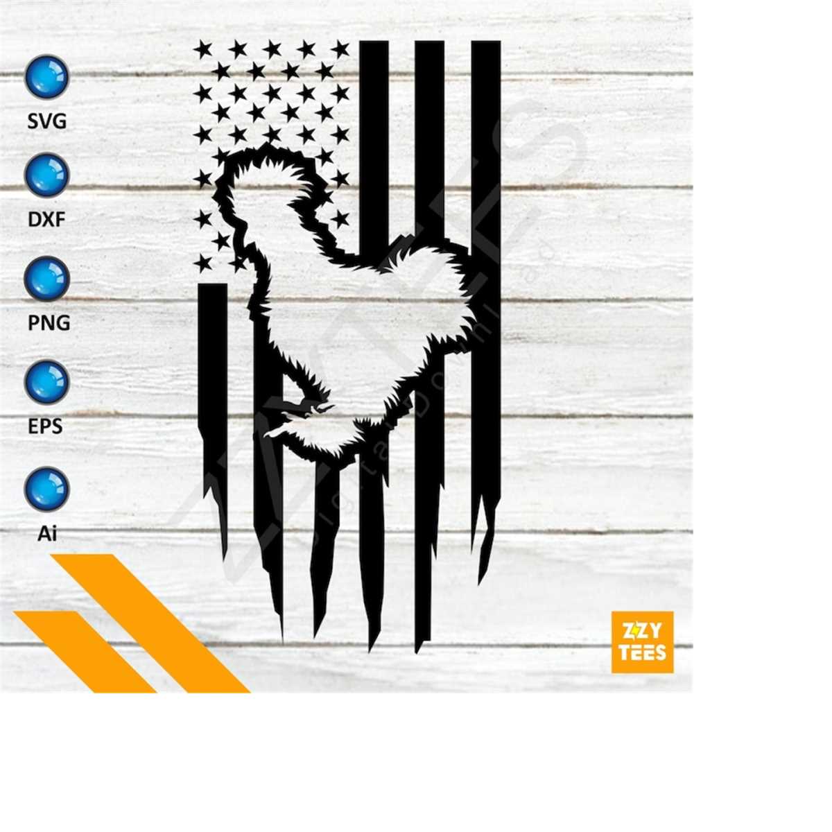 Cool US Flag Silky Chicken SVG Png - Fluffy Chicken, Cute Ch | Inspire ...