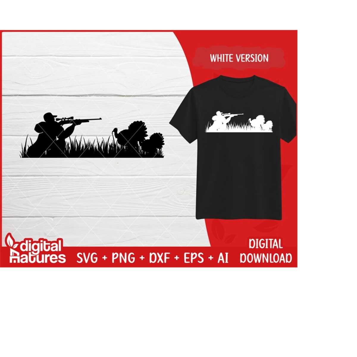 Turkey Hunting SVG Sniper Dad- Turkey Clipart, Turkey Hunter | Inspire ...