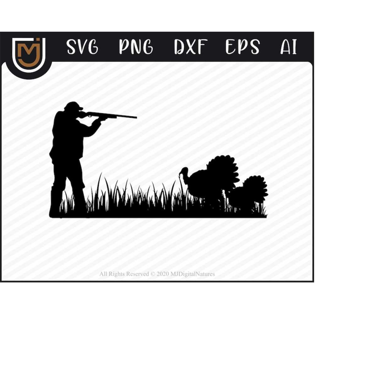 Cool Turkey Hunting SVG Dad- Turkey Clipart, Turkey Hunter S | Inspire ...