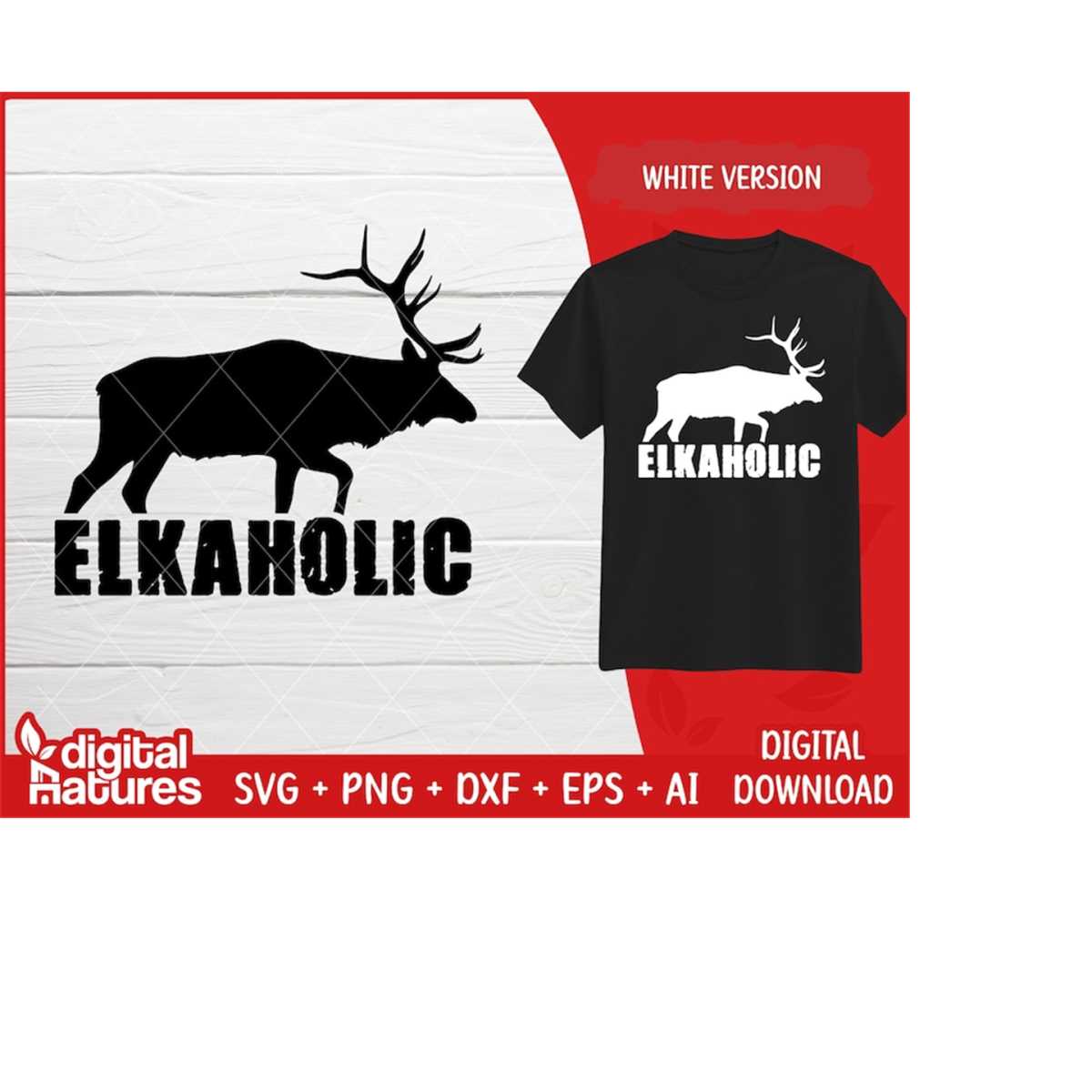 Elk Hunting SVG Elkaholic - Elk Clipart, Deer SVG, Deer Hunt | Inspire ...
