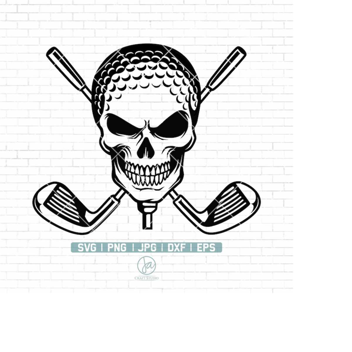 Golf Skull Svg | Golf Logo Svg | Skull Svg | Golf Svg | Golf | Inspire ...