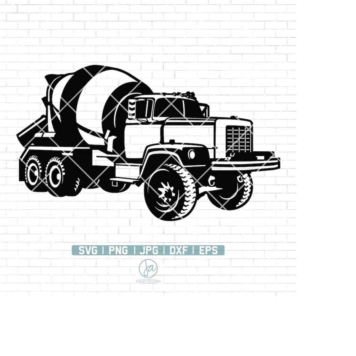 Concrete Mixer Truck Svg | Cement Mixer Svg | Construction T | Inspire ...