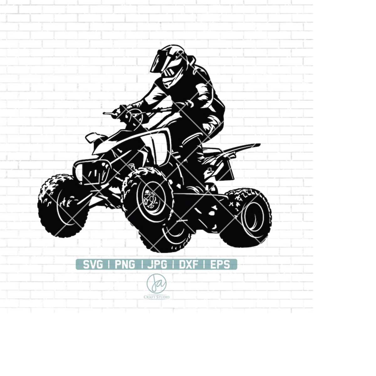 ATV Svg | 4 Wheeler Svg File | Atv Clipart | Quad Riding Svg | Inspire ...