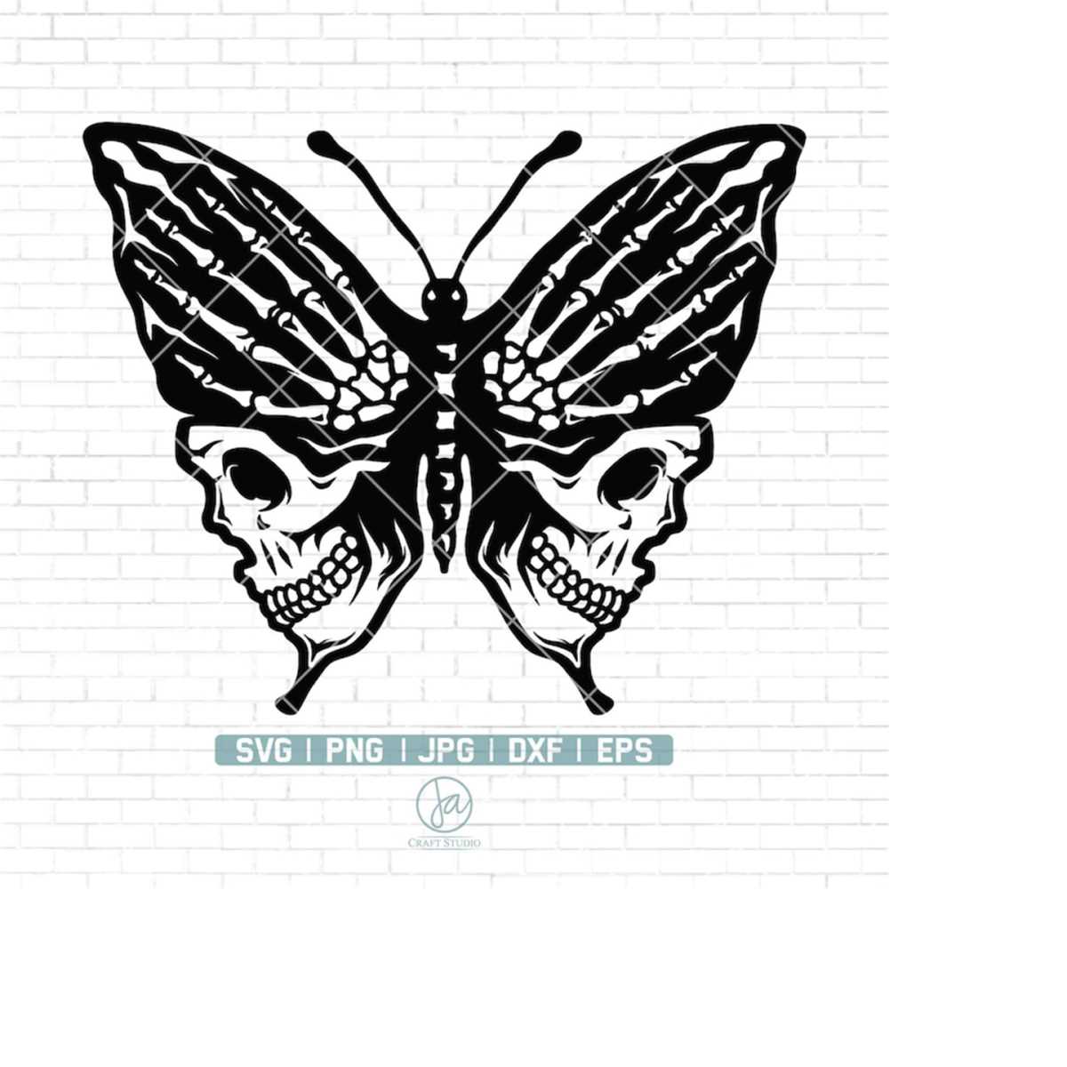Skull Butterfly SVG | Skeleton SVG | Butterfly Svg | Gothic | Inspire ...