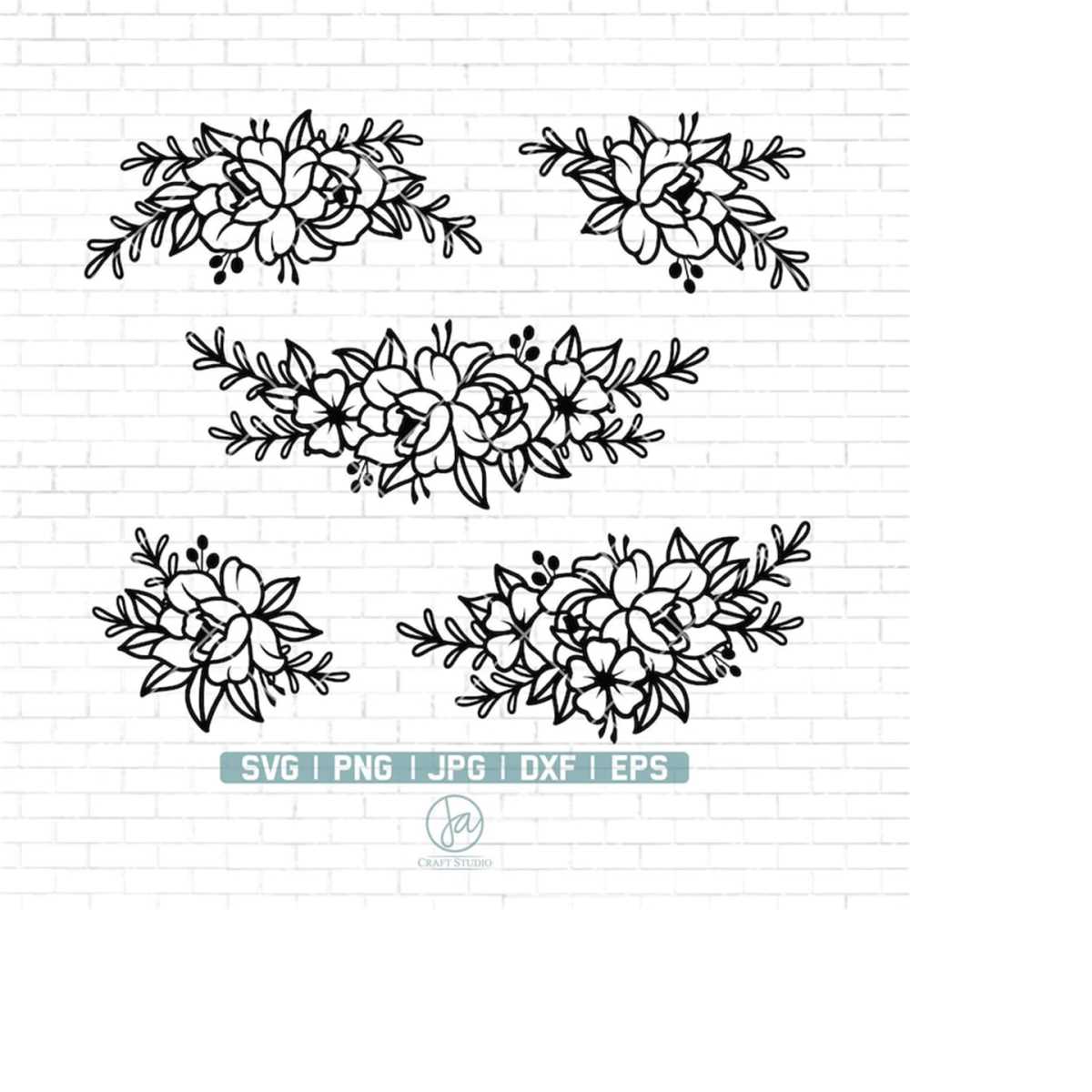 Flower Svg Bundle | floral svg | floral arrangement svg | wi | Inspire ...