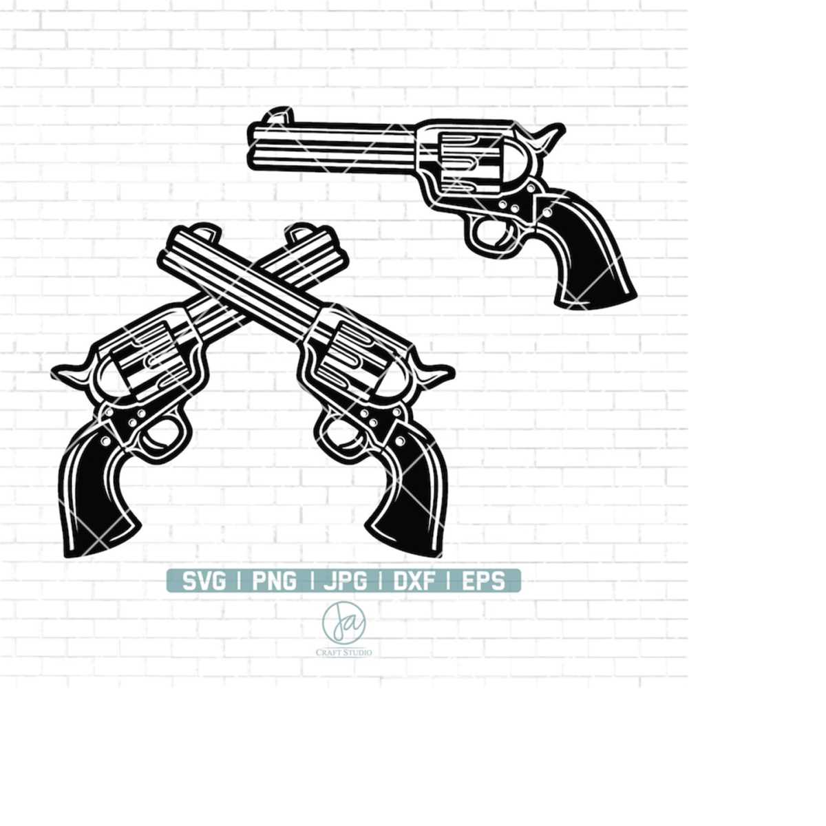 Revolver Gun Svg File | Handgun Pistol Svg | Revolver Pistol - Inspire ...