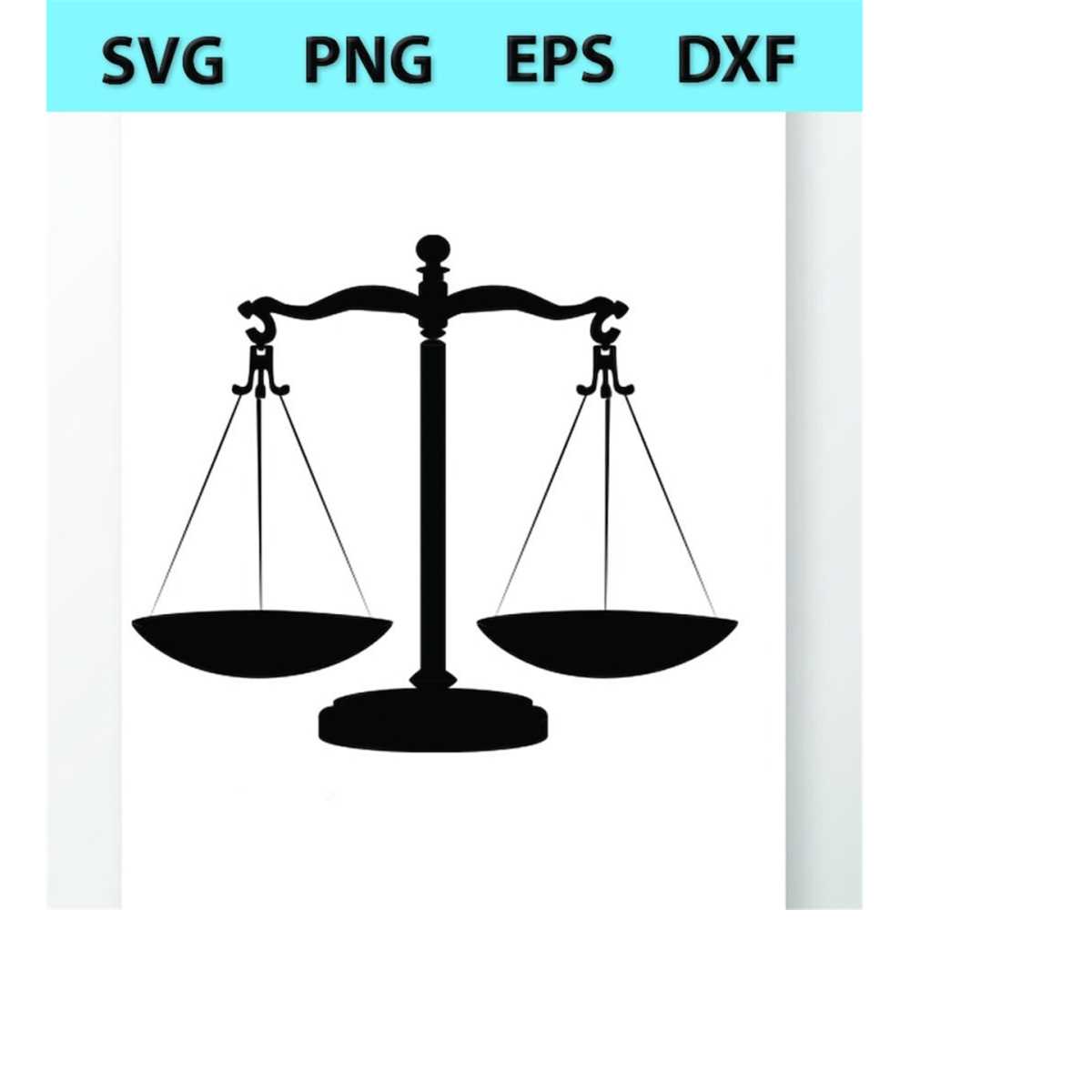 Scales of Justice SVG Files - Vector Images Clipart - Balanc | Inspire ...