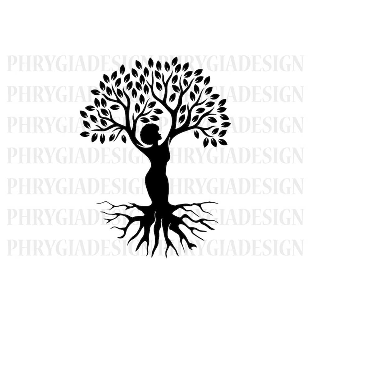 Afro Woman Tree Svg , Women Empowerment Svg , Mother Nature - Inspire ...
