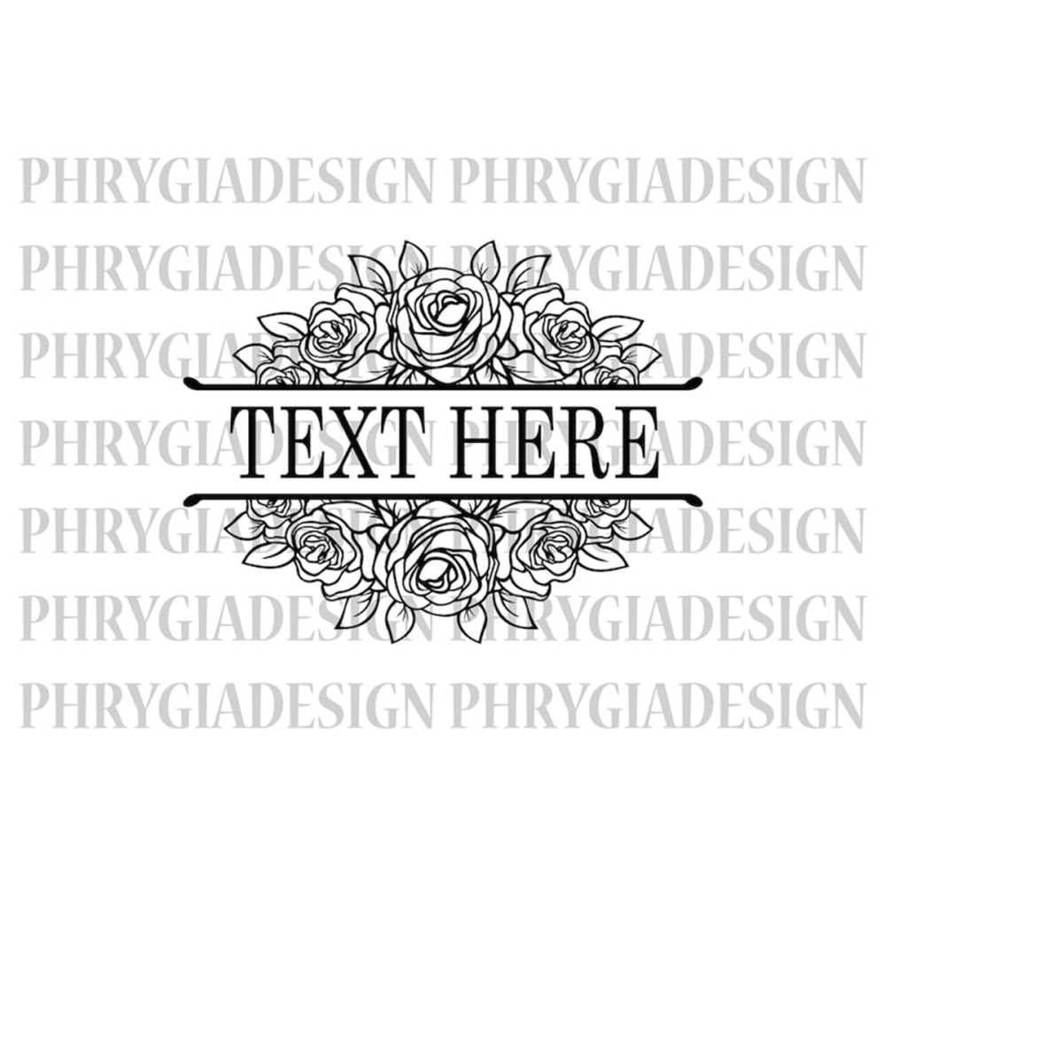 Floral Border Svg , Split Monogram Svg , Floral Frame Svg , | Inspire ...