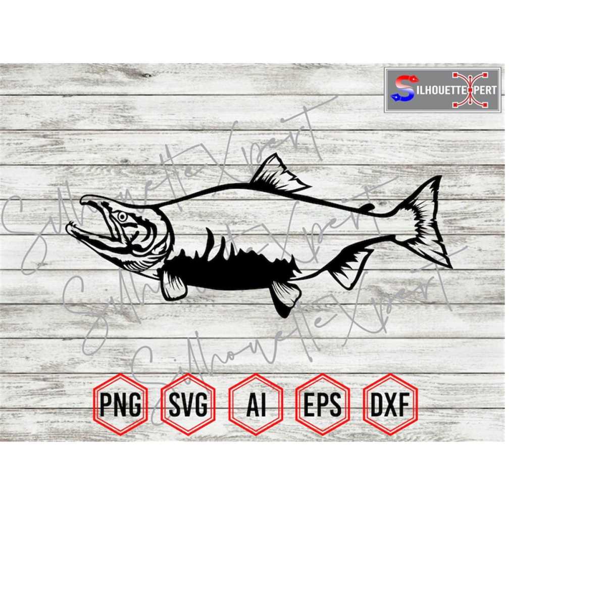 Salmon svg, Sockeye Salmon svg, Fishing svg - Clipart, Silho - Inspire ...
