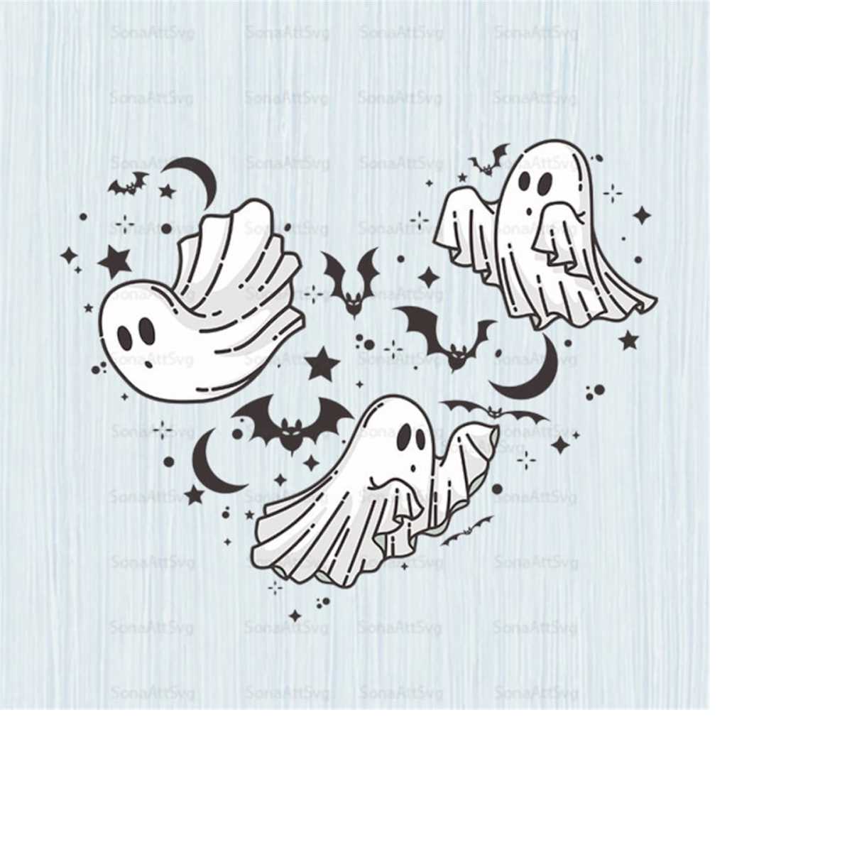 Halloween Ghost Svg Png, Ghost Heart Svg Png, Halloween svg | Inspire ...